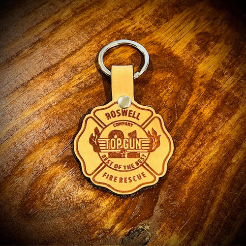 Custom Engraved Leather Key Chain | Hobbs Peak
