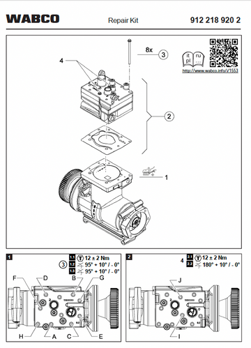 paccar wabco air compressor head rebuild kit | Mts Heavy Duty Truck