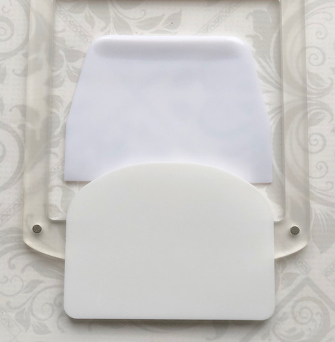 Plastic Icing Scraper for cookie stenciling | The Sweetest Tiers