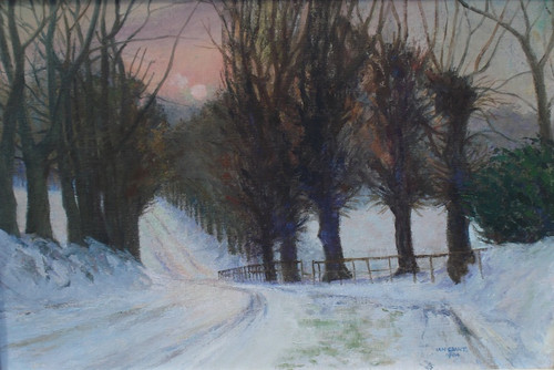 Snow Scene, Red Lane, Disley by Ian Grant | Collect Art