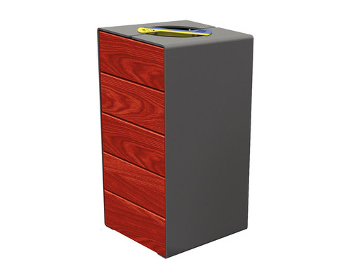 KUBE wood & steel recycling point bin | Urbanforte