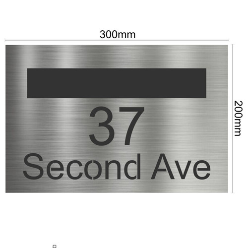 Buy: 300mm x 200mm Stainless steel Mail plate | Perth Metal Art | 285AUD