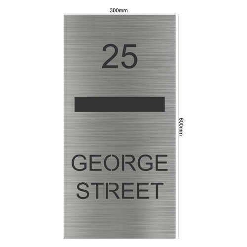 Buy: 300mm x 600mm Stainless steel Mail plate | Perth Metal Art | 435AUD