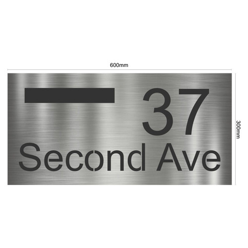 Buy: 600mm x 300mm Stainless steel Mail plate | Perth Metal Art | 435AUD