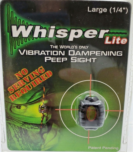 Whisper Lite Large 1/4" Vibration Dampening Bow Archery Peep Sight ...
