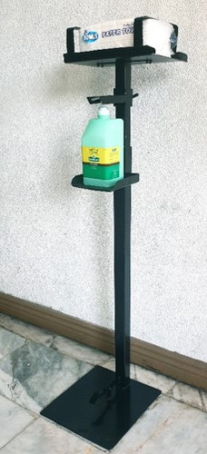 Foot Pressed Alcohol Dispenser Stand | Liz Steel Barricades
