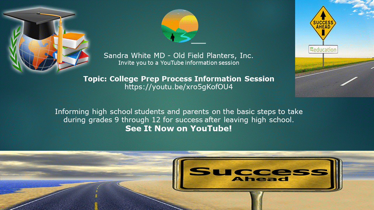 Grades 9 to12 Prep session for Success!