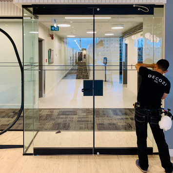 Worplace One Vision Strip Film | architectural film solution