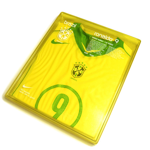 BRAZIL *LIMITED EDITION* T90 BOXED PLAYER ISSUE FOOTBALL SHIRT 2004 #9 ...