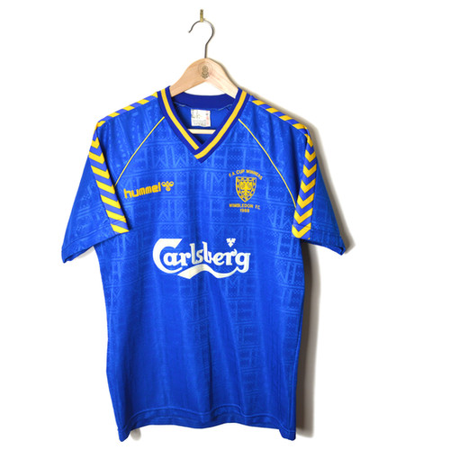 WIMBLEDON FA CUP WINNERS HOME FOOTBALL SHIRT 1988/89 | Retro Football SS