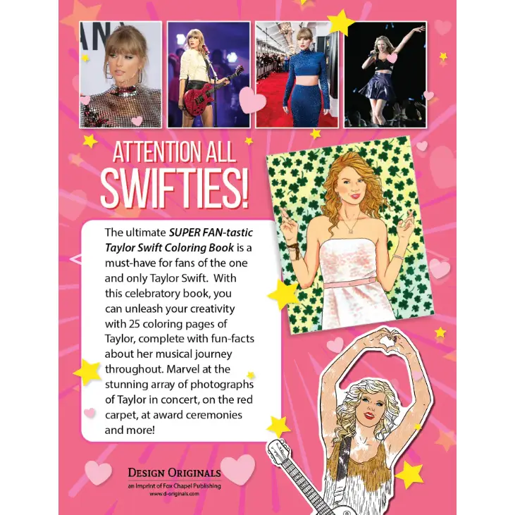 Taylor Swift Coloring & Activity Book | Sandy Skys