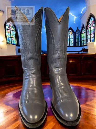 Lucchese San Antonio 1984 Grey Seville 98410 Size 11-D 100% RESTORED ...