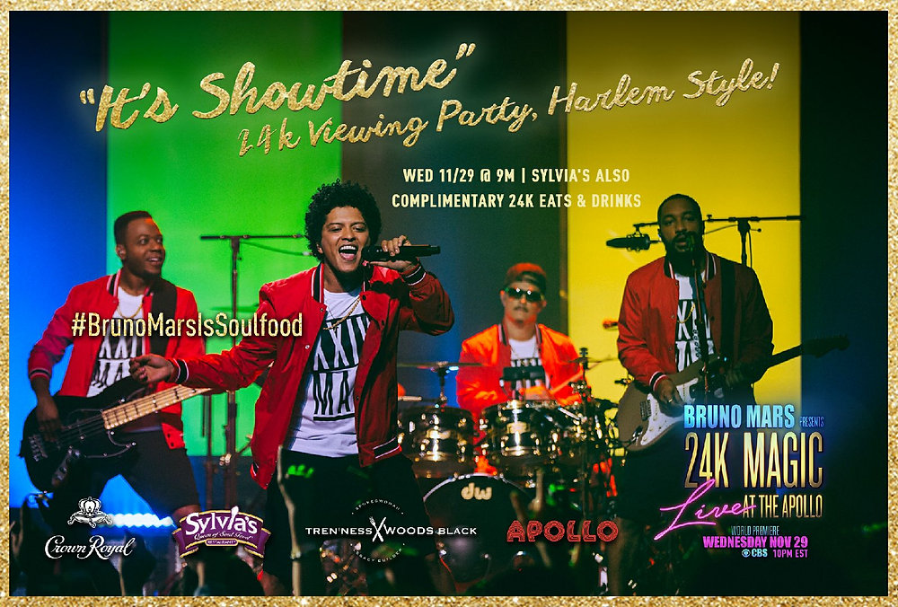 Bruno Mars 24K Magic Viewing Party Invite