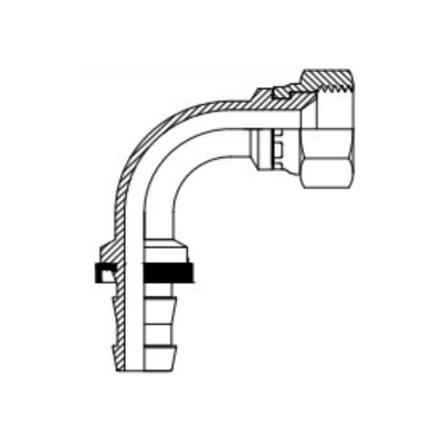 I1J9 JIC FEMALE 90° SWEPT PUSH-ON | Spot On Hose and Fittings