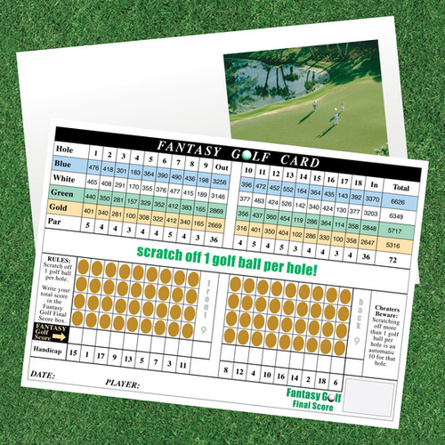 18 HOLE GOLF CARD | Scratch Off Golf Cards