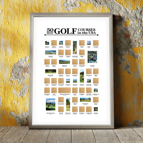 50 BEST GOLF COURSES SCRATCH OFF POSTER | Scratch Off Golf Bucket List ...