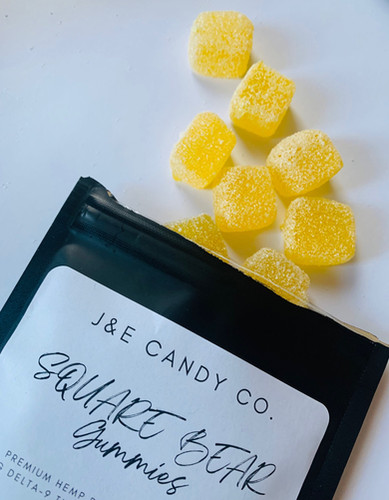 Mango Delta 8/9 THC Blend- 52mg Mango Square Bears 10 Count | J&E Candy ...
