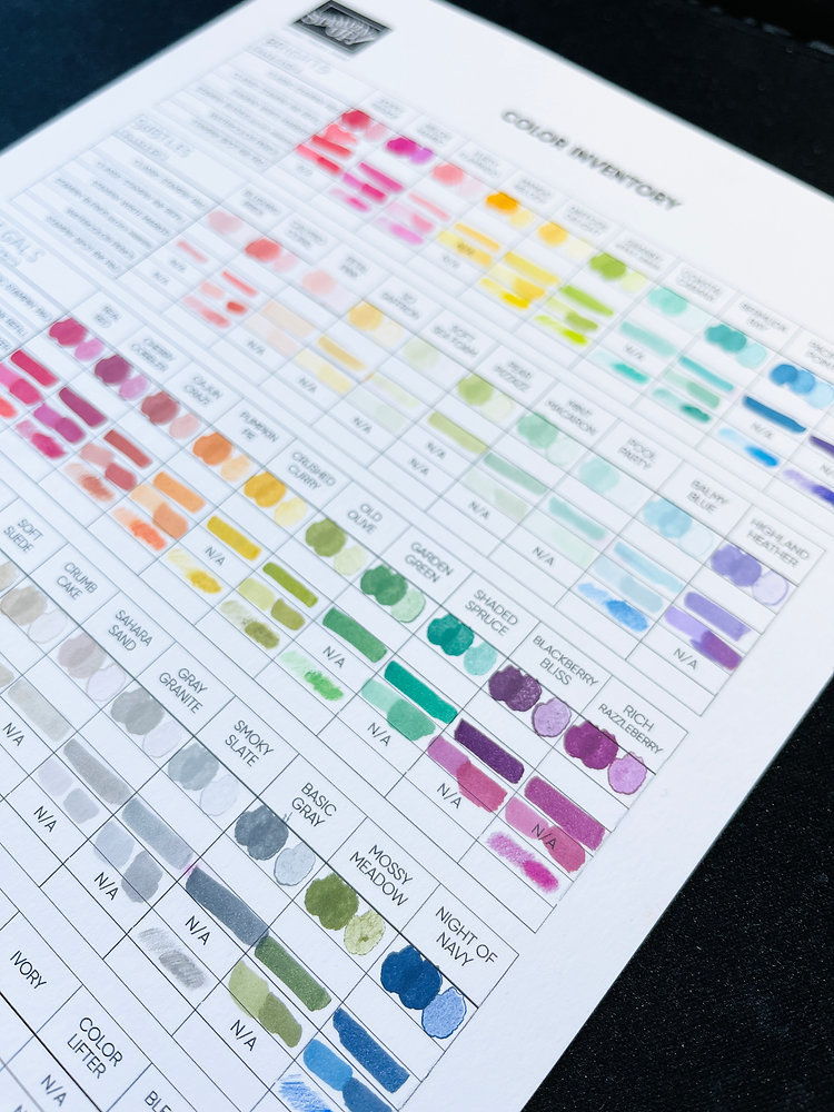 Stampin' Up Color Inventory & Swatches