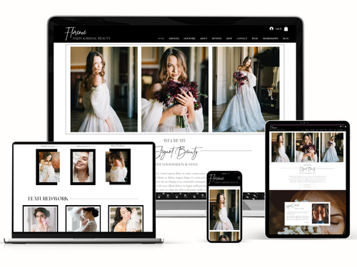 Salon and Bridal Beauty Wix Website Template - Florence | AGA Solutions