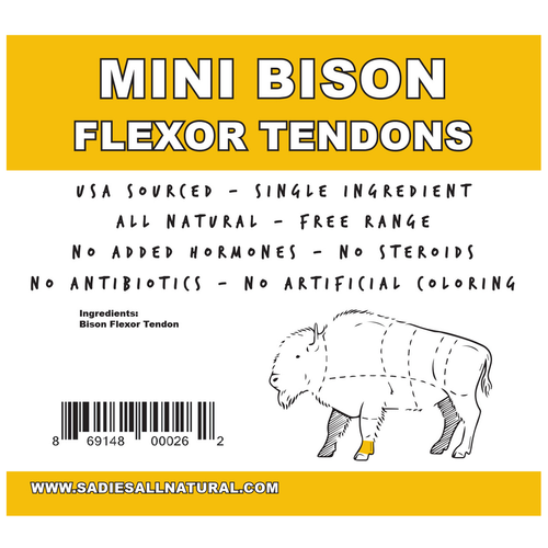 Mini Bison Flexor Tendons | Sadie's All Natural