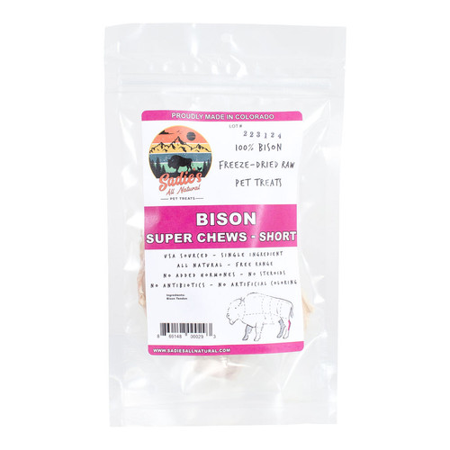 Bison Super Chews - Short | Sadie's All Natural