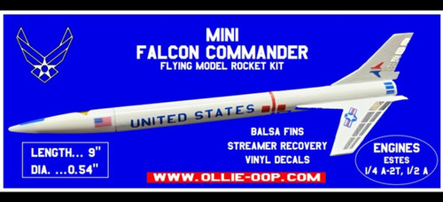 Mini Falcon Commander Flying Model Rocket Kit | OLLIE-OOP ROCKETRY