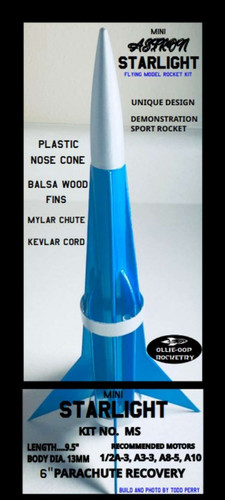 MINI STARLIGHT FLYING MODEL ROCKET KIT. | OLLIE-OOP ROCKETRY