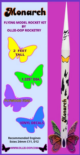 Monarch Flying Model Rocket Kit. Butterfly Model Rocket by OLLIE-OOP ...