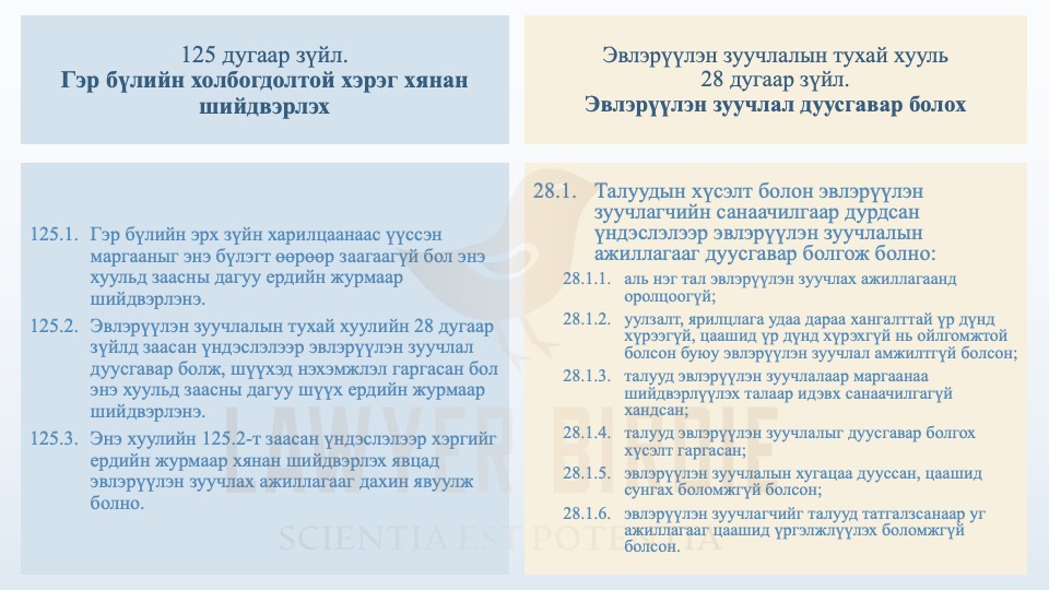 Хуульч Шувуухай Гэр бүлийн холбогдолтой хэрэг хянан шийдвэрлэх ажиллагаа Презентац
