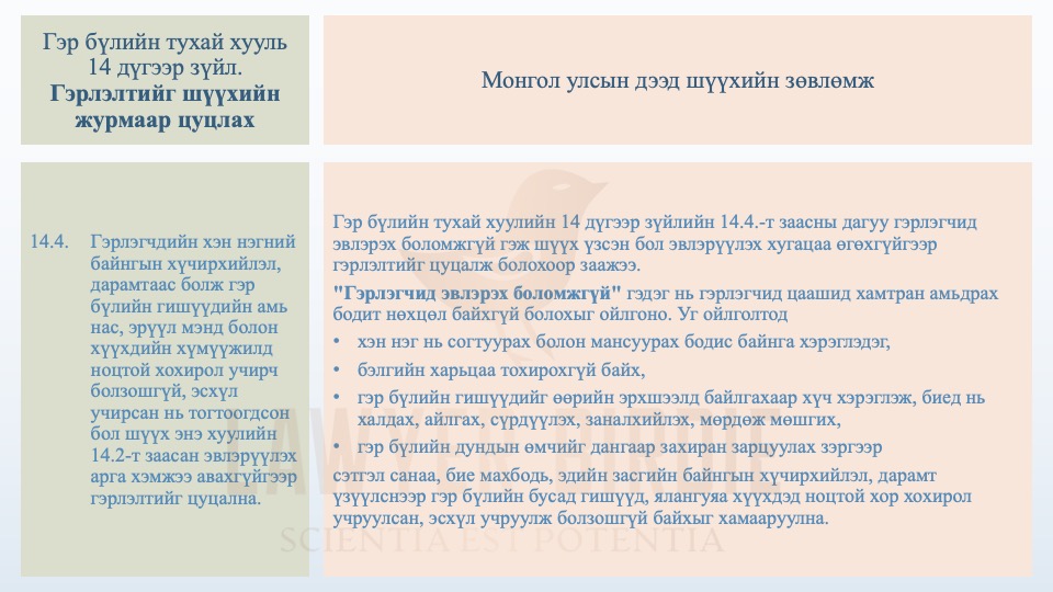 Хуульч Шувуухай Гэр бүлийн холбогдолтой хэрэг хянан шийдвэрлэх ажиллагаа Презентац