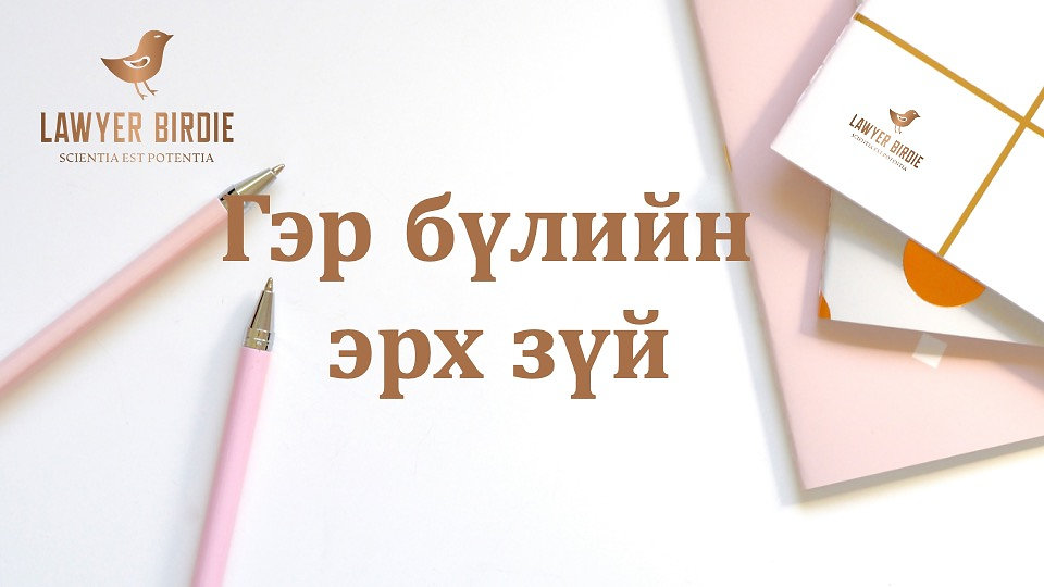 Хуульч Шувуухай Гэр бүлийн эрх зүй Эрх зүйн блог