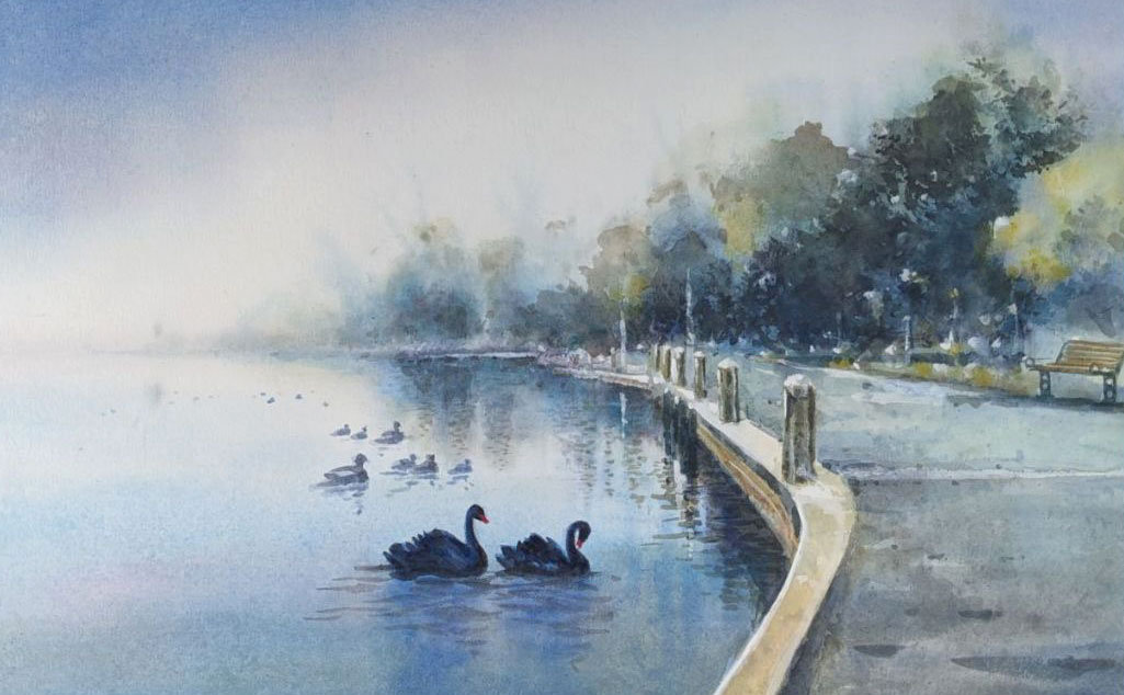 Watercolour techniques workshop with artist Jon Lam | Edward River Art Society | Riverbend Gallery