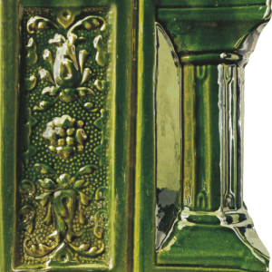 Cahle teracota Deva clasic-Model Corvin, stalp, culoare verde V12 | met ...