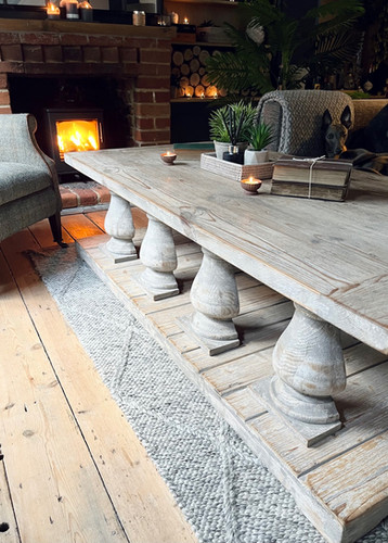 Large Rustic Balustrade Coffee Table | Rowan & Witch