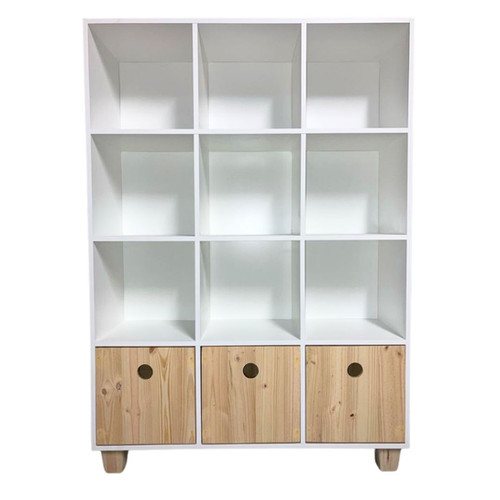 12 Cube Storage Unit with 3 Pine Boxes | Wood Marvels