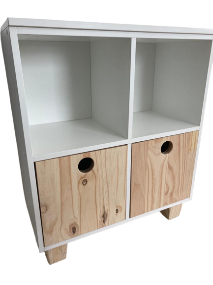 4 Cube Storage Unit with 2 Pine Boxes | Wood Marvels