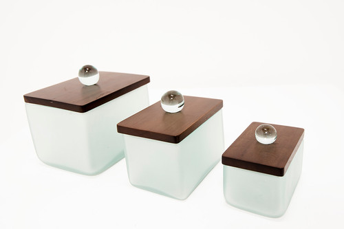KASA - Boxes - Teak wood and glass. | Decora
