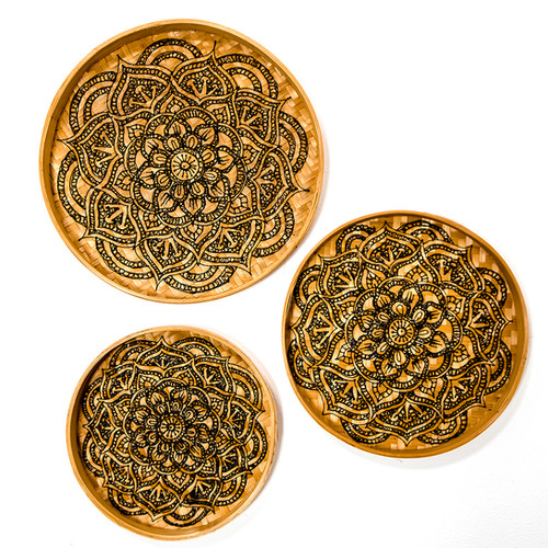 DALA 2 - Mandalas wall decoration on bamboo plates. | Decora