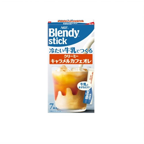 AGF Blendy Stick Creamy Iced Caramel Café Au Lait 7 Piece 45.5g | QKO ...