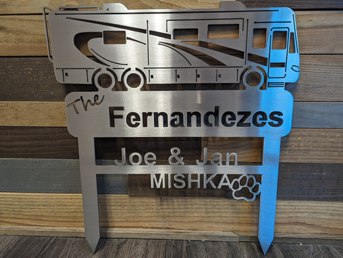 Custom Personalized Class A Bus Sign | Blue Dog Custom Fab