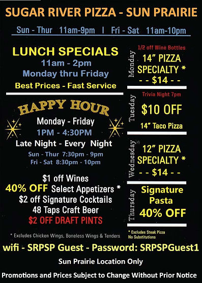 Pizza | Sugar River Pizza Company | United States