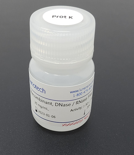 Proteinase K, Recombinant, 20mg/mL solution | Luna Nanotech Canada