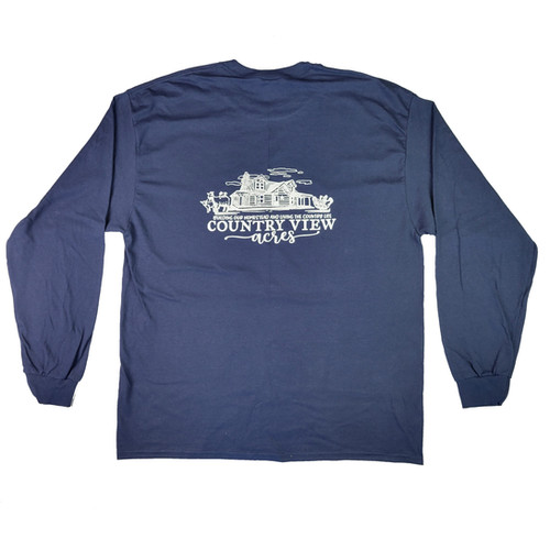 CVA Logo Long Sleve T-Shirt - Navy | Country View Acres