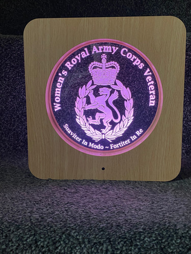 Phoenix Rising Gifts |Remote Control Table Lamp - WRAC Veteran