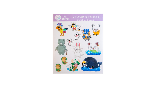 OP Animal Friends Sticker Sheet | Shirayukinikki Shop
