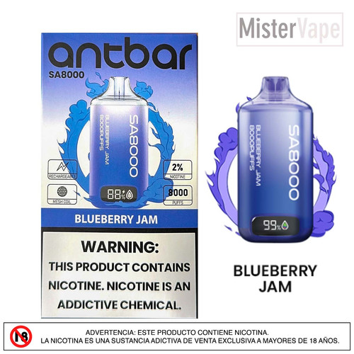 BLUEBERRY JAM 8000 PUFFS BY SMOANT | MisterVape Vape Shop