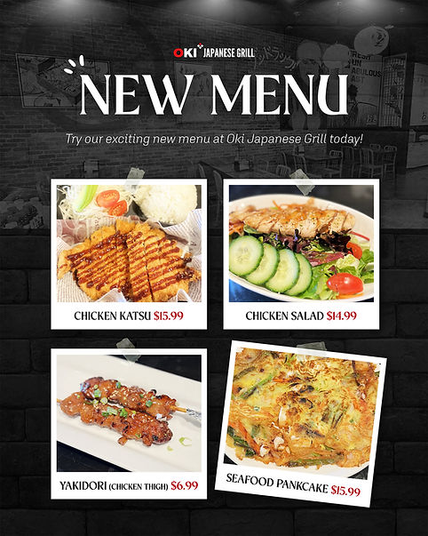 New menu | OKI Japanese Grill | Sushi & Hibachi Japanese Restaurant ...