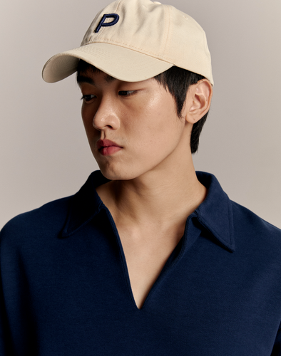 P Logo Cap in Beige | pmith