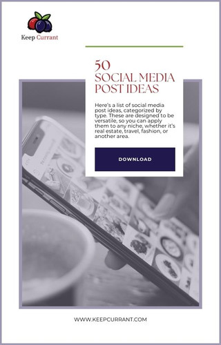 FREE 50 Social Media Post Ideas | Keep Currant