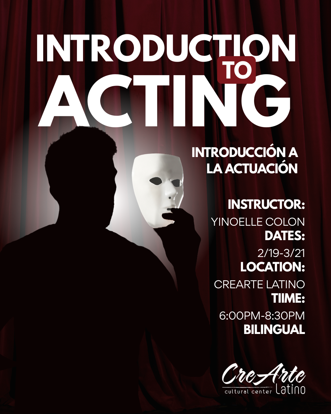 Introduction to acting / Introducción a la Actuación | Crearte Latino Web